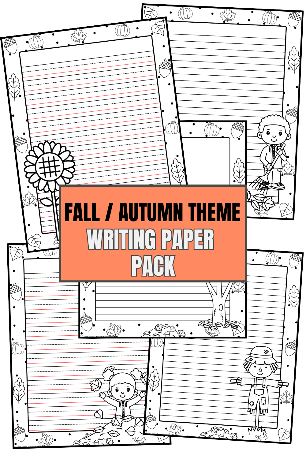 Fall Writing Paper for Kids - Print And Play Days