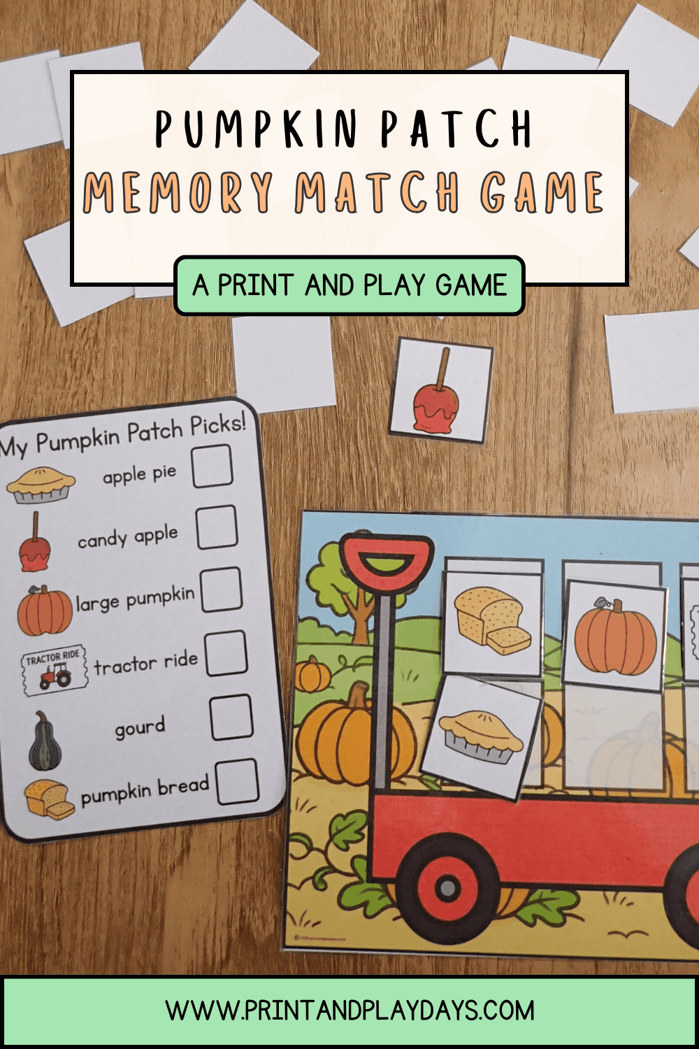 Fun Pumpkin Patch Game For Kids easy,printable fall activity